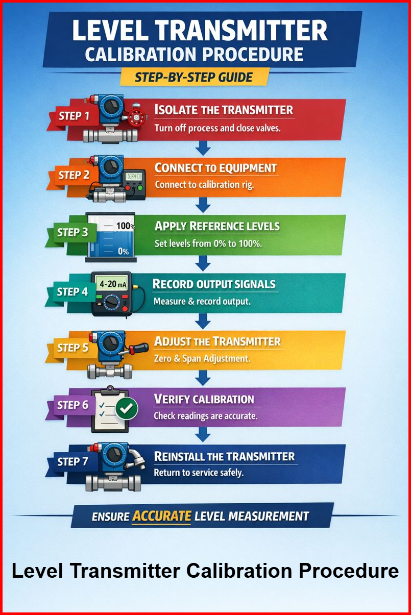 Level Transmitter Calibration : Procedure – Step by Step Guide